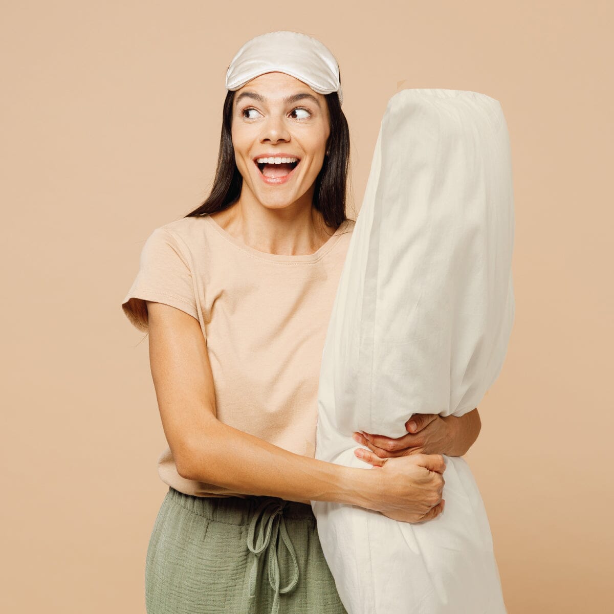 Cream Sensory Body Pillow Cover Jettproof